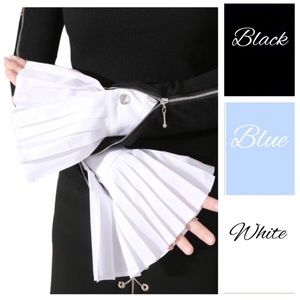 Accessories | Pleated Sleeve Cuffs Blue White Black | Poshmark